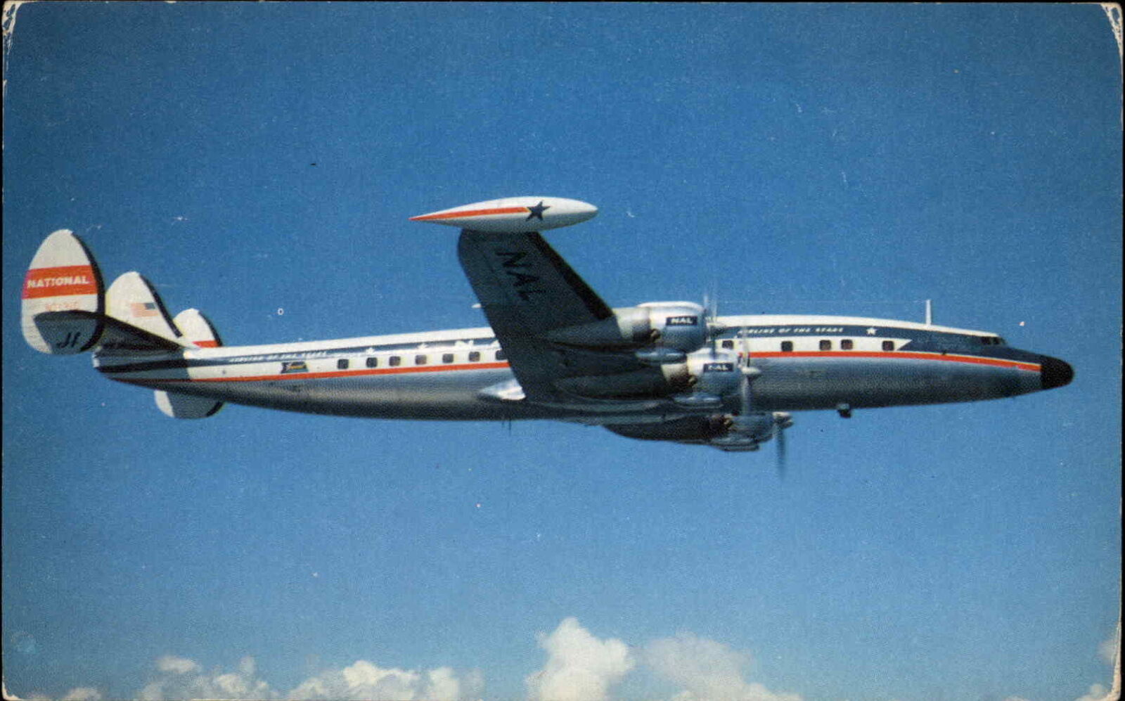 National Airlines Lockheed Super H Constellation Jet Airliner Vintage Postcard | Other ...