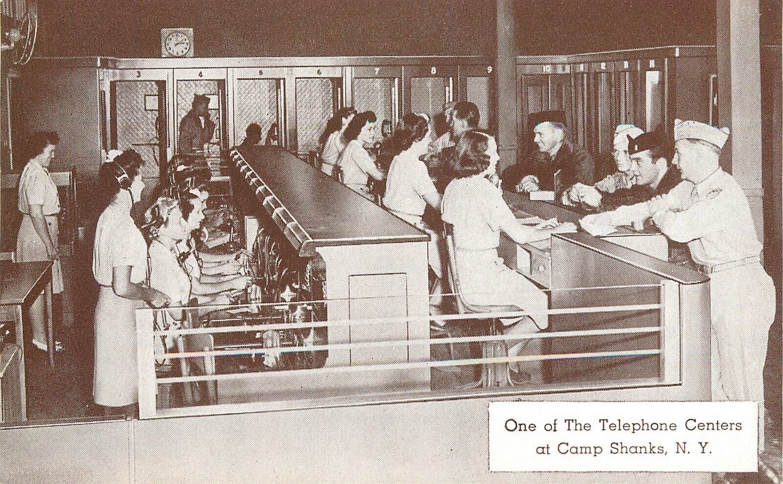 Postcard New York Camp Shanks Telephone Centers 1940s Military 23-6388 ...