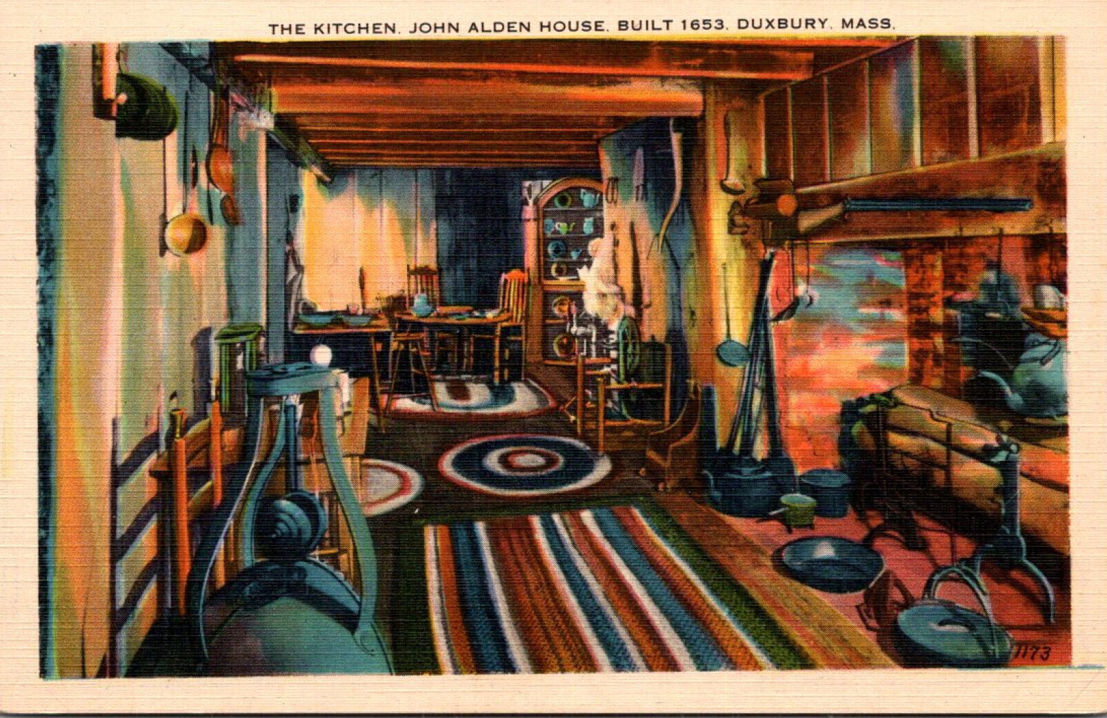 Massachusetts Duxbury The John Alden House The Kitchen | United States ...