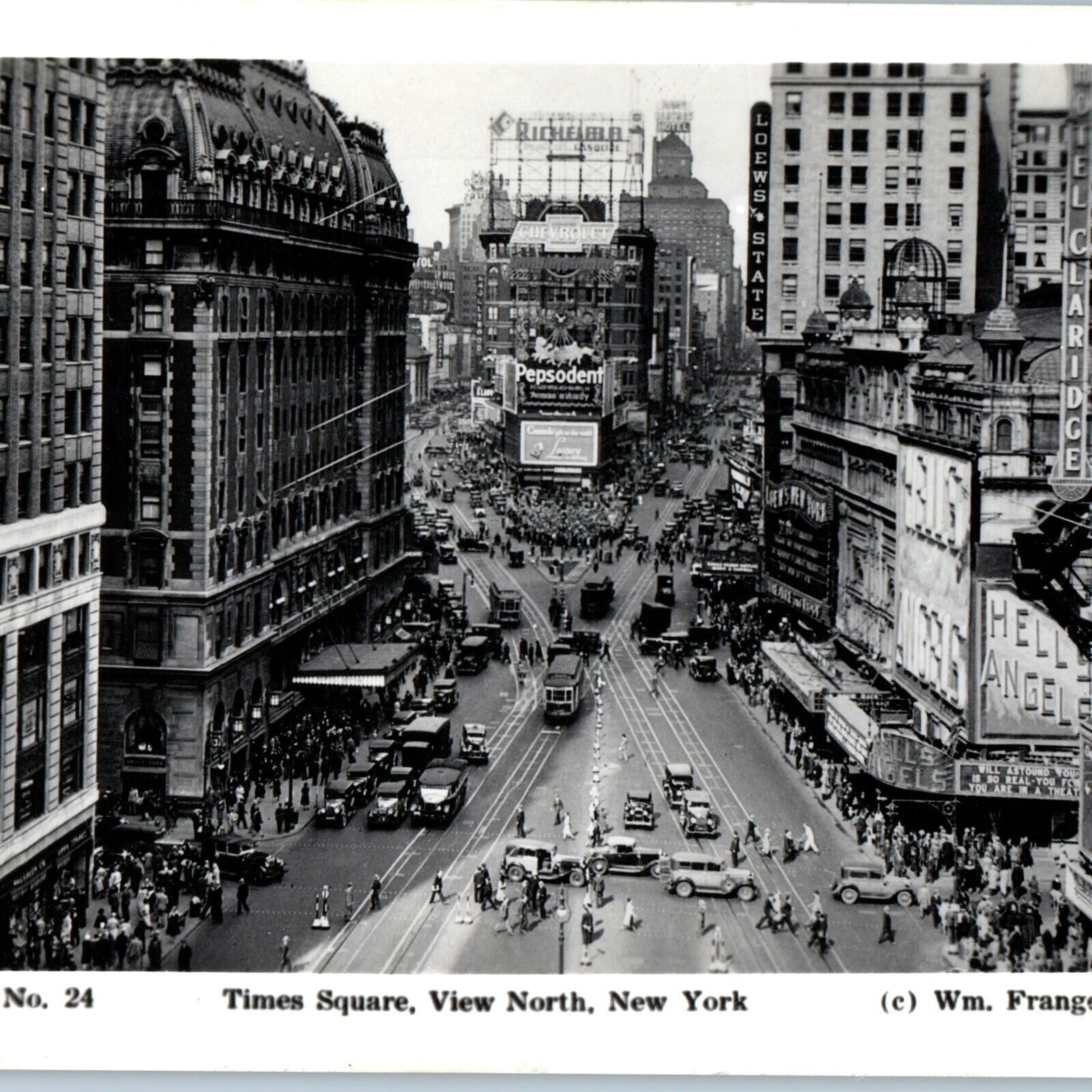 c1920s New York City, NY RPPC Times Square Advertising Signs Real Photo ...