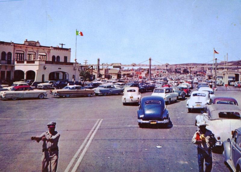 TIJUANA MEXICO, International Border, 1950s Vintage Postcard Z1954 ...
