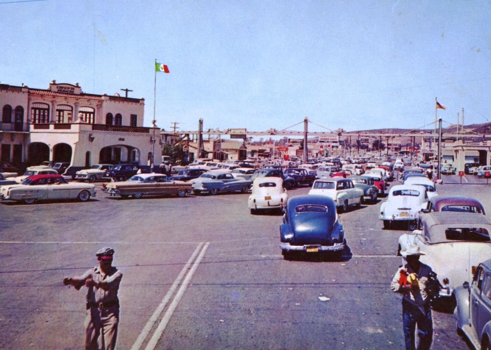 TIJUANA MEXICO, International Border, 1950s Vintage Postcard Z1954 ...