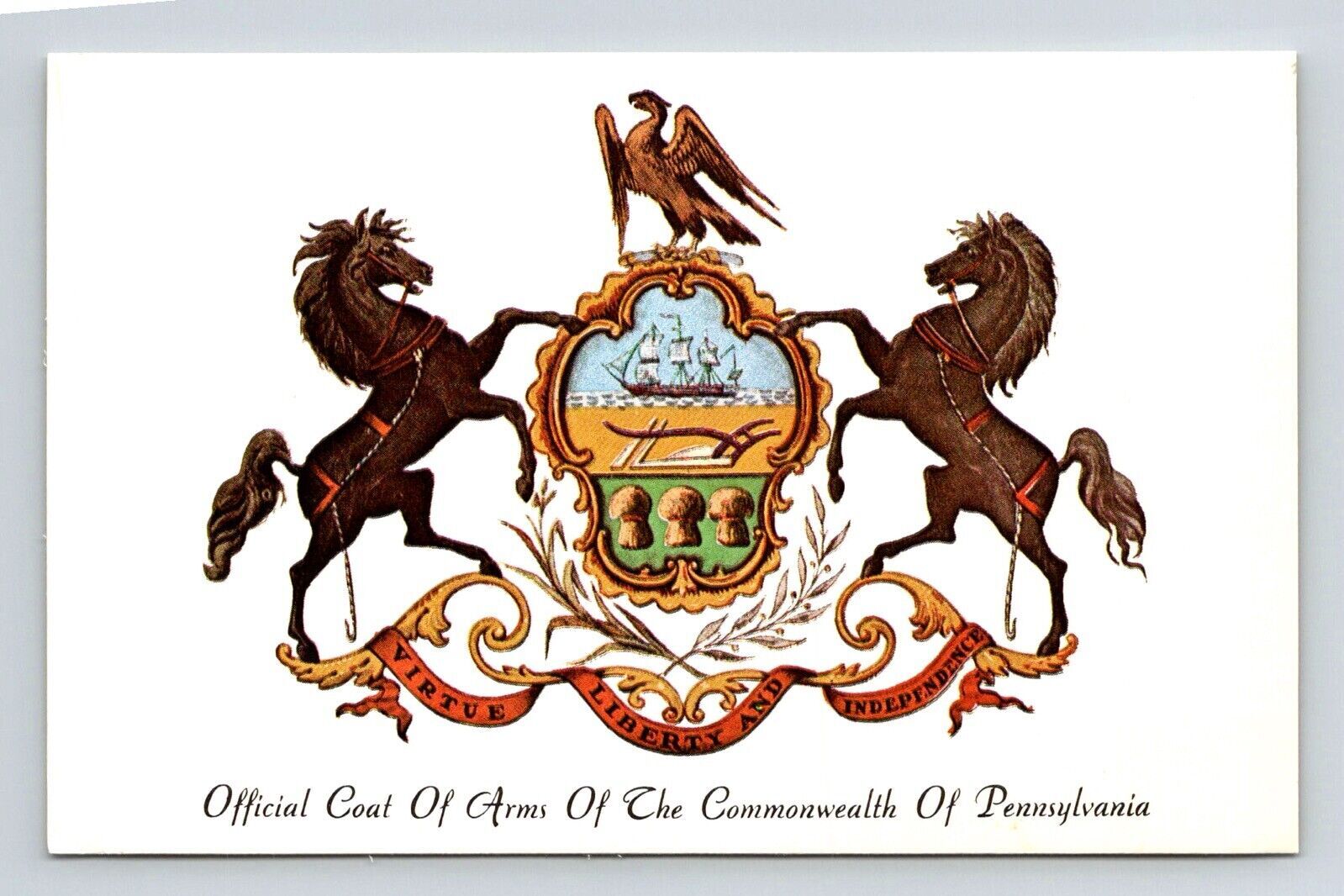 Commonwealth Of Pennsylvania Official Coat Of Arms Historic Symbol DB ...