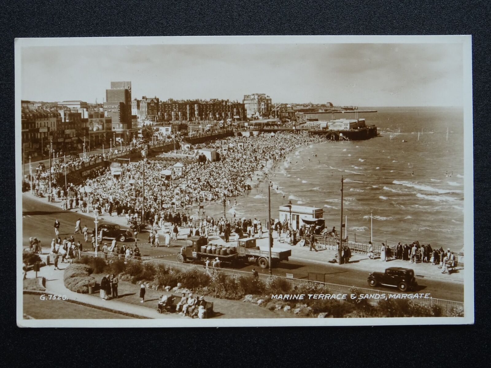 Kent Margate MARINE TERRACE & SANDS / BEACH - Old RP Postcard by A.H ...