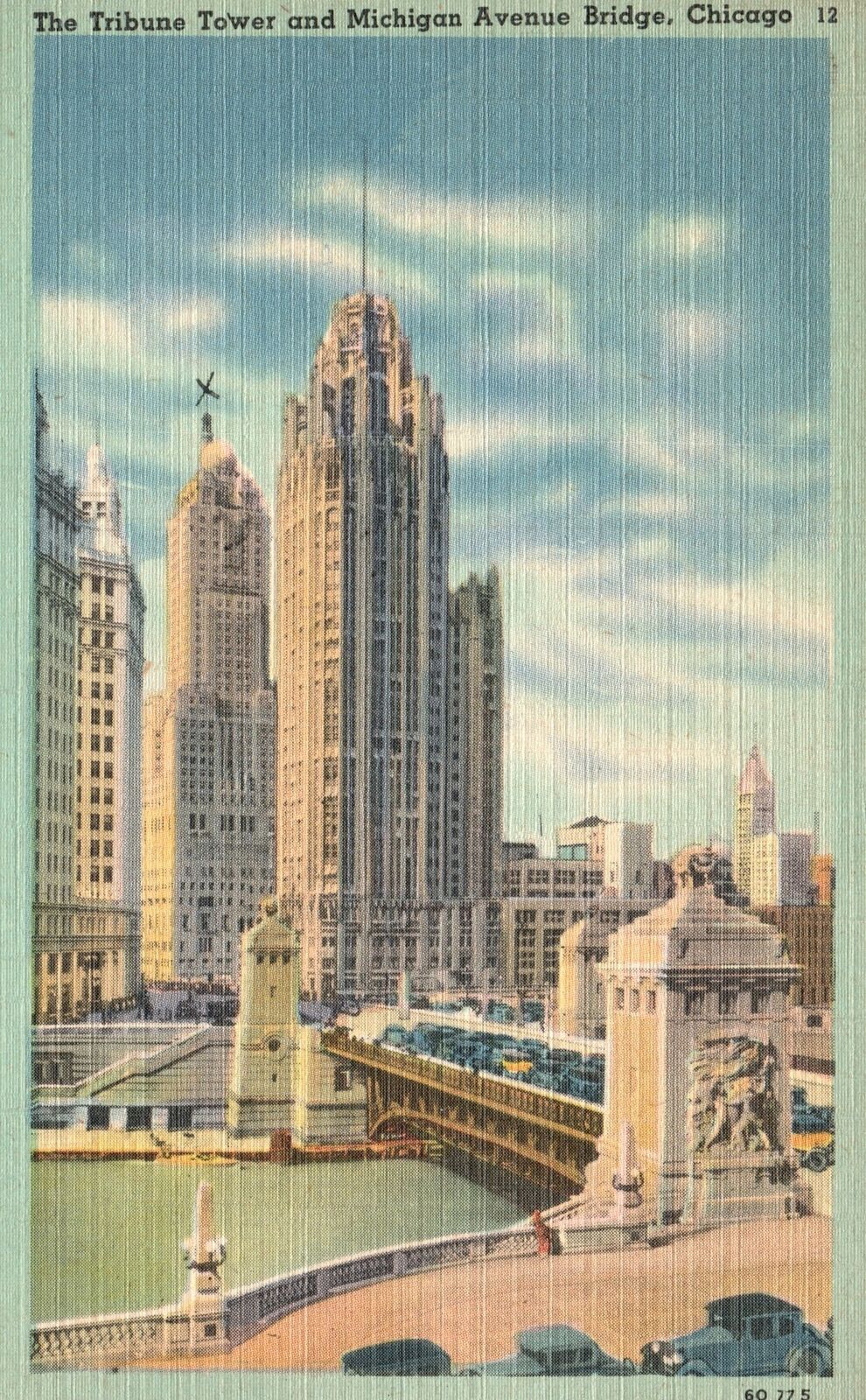 Vintage Postcard 1944 The Tribune Tower And Michigan Avenue Bridge ...