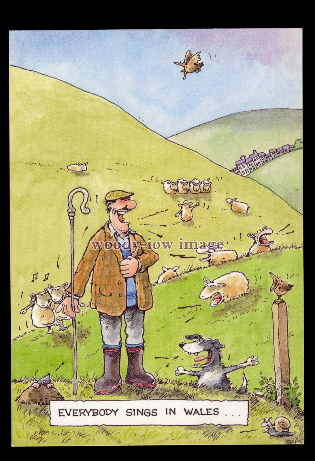 BES018 - Everybody Sings Here! On the Welsh Mountains - comic postcard ...