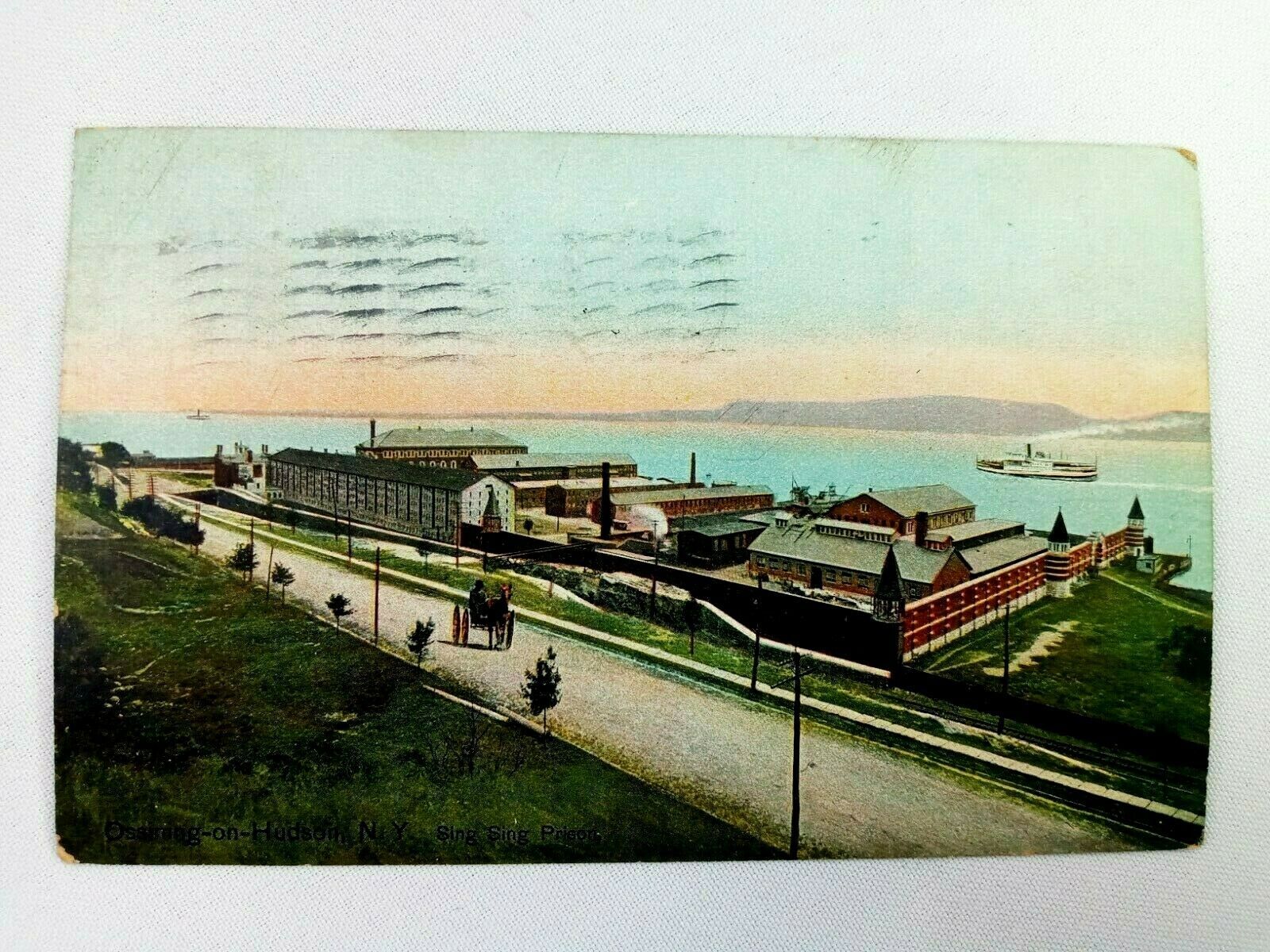 Vintage Postcard Ossining on Hudson NY Sing Sing Prison Posted 1908 ...