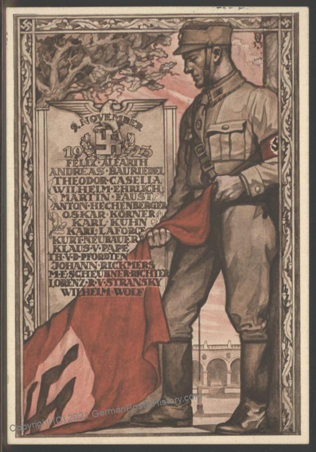 3rd Reich Germany 1923 November 9 Beer Hall Putsch Martyrs Propaganda ...