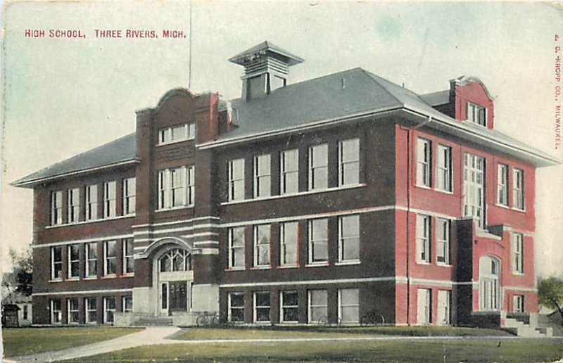 MI, Three Rivers, Michigan, High School Building, Kropp Co | United ...