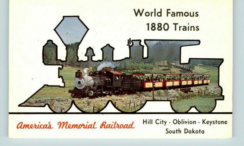 Postcard 1880 Train Hill City South Dakota "World Famous 1880 Trains ...