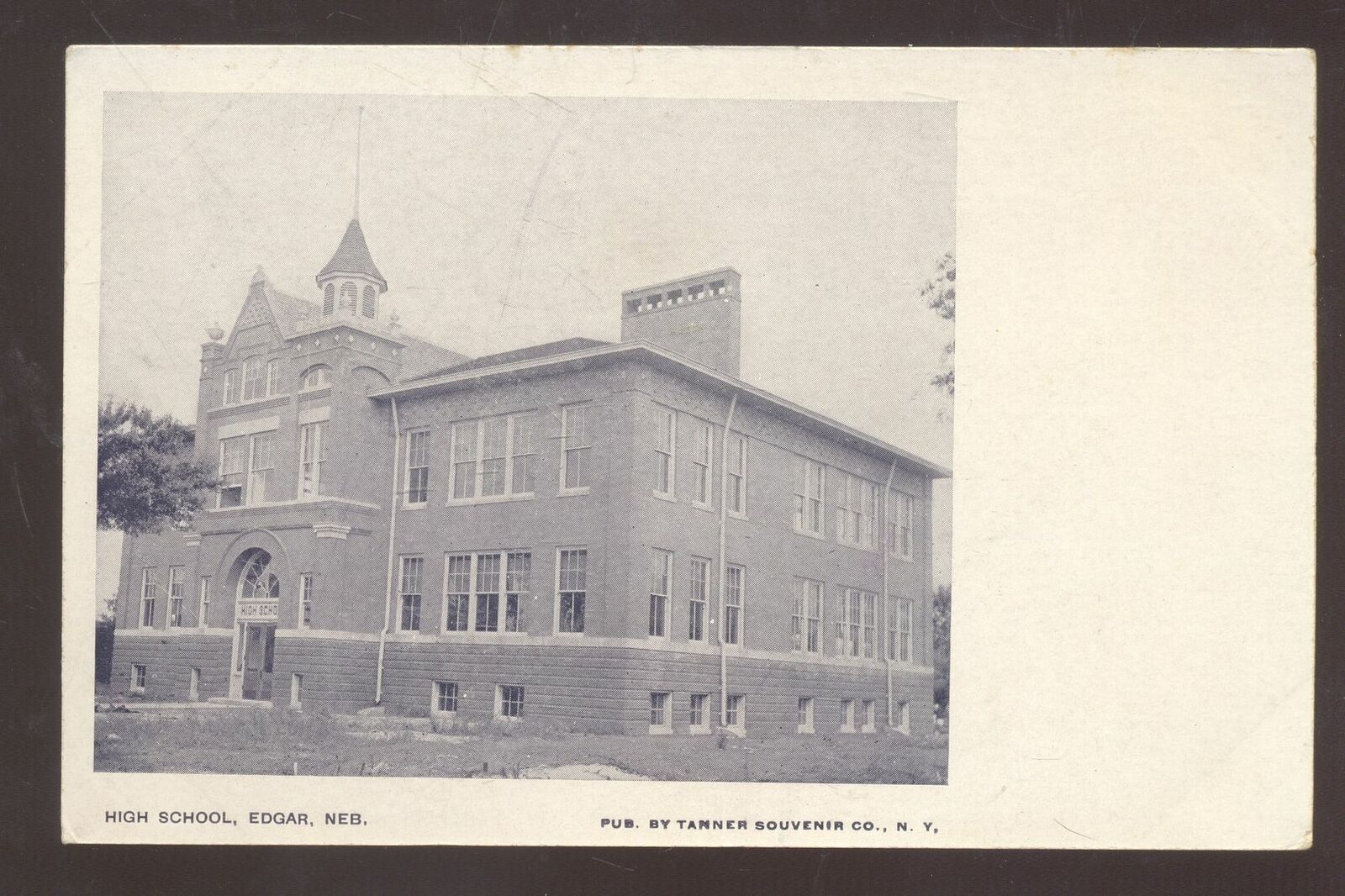 Edgar Nebraska High School Building Tanner Souvenir CO. Vintage ...