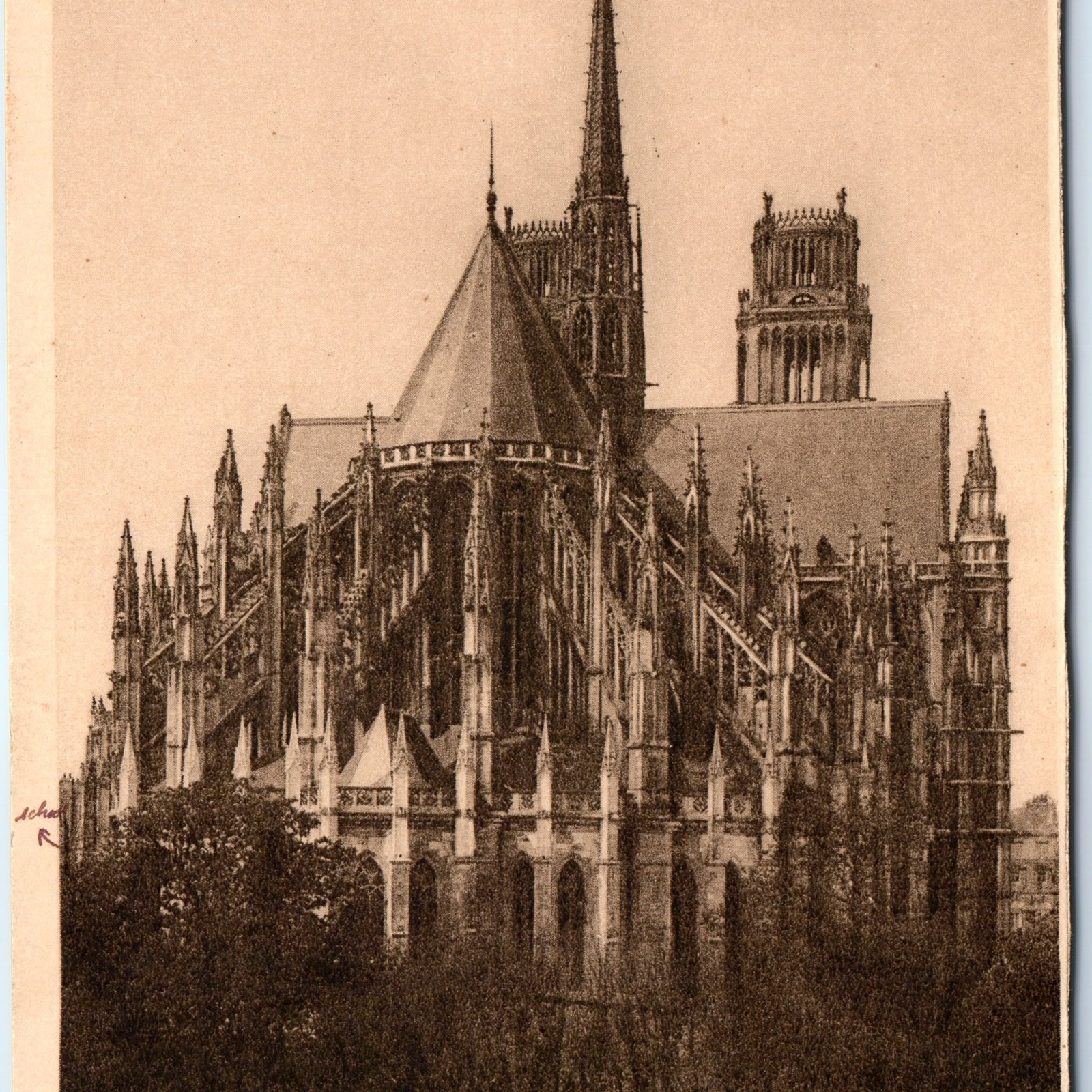 c1910s Orleans, France Cathedral Abside Spire Gothic Towers Bishop's ...