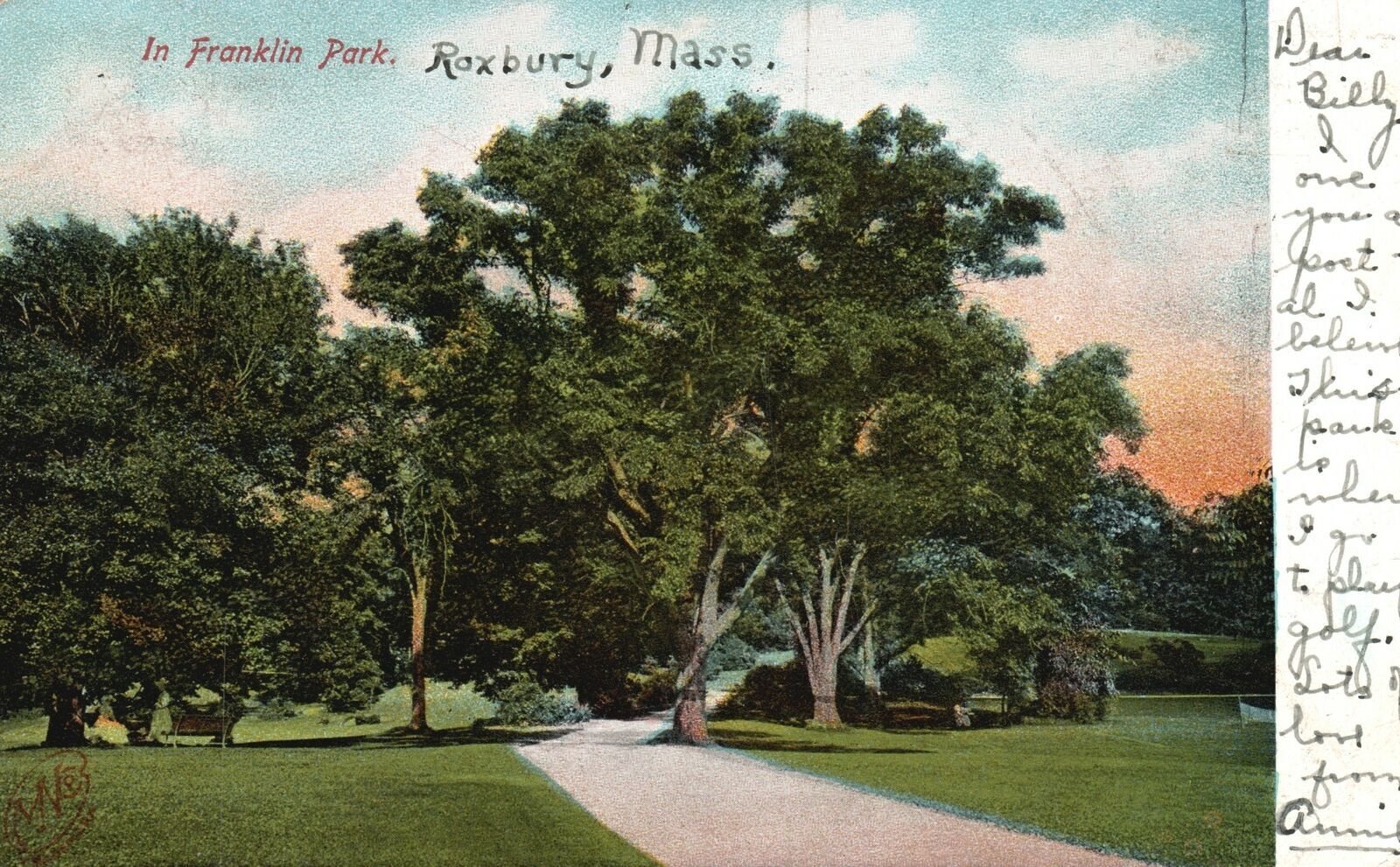 Vintage Postcard 1906 Scene Franklin Park Public Recreational Place ...
