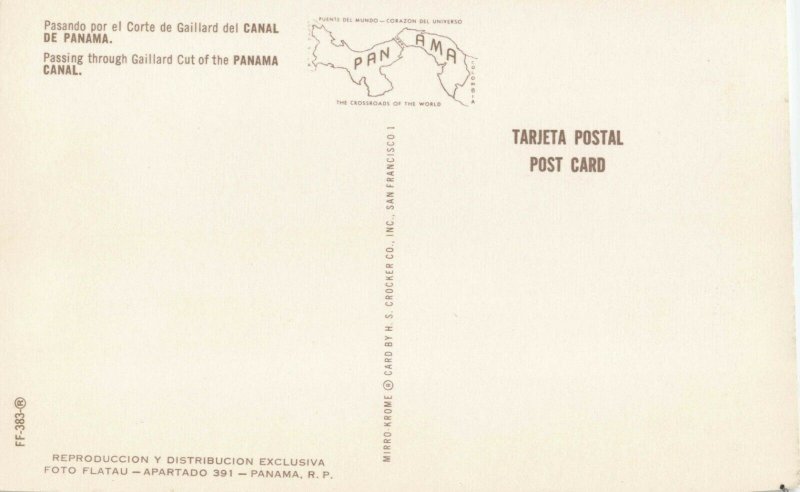 Vintage Large Sailing Vessel Passing Through Gaillard CUT Panama Canal ...