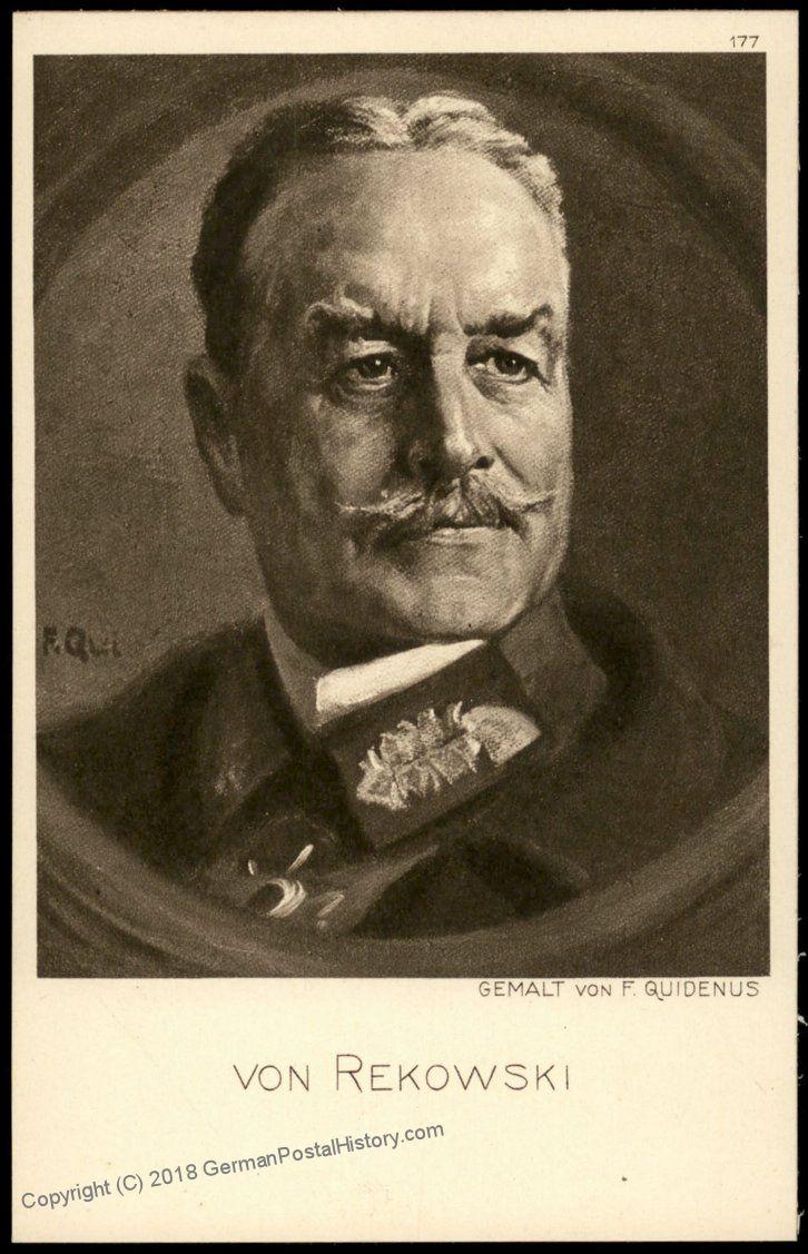 Germany WWI General von Rekowski Artist Signed Portrait ...