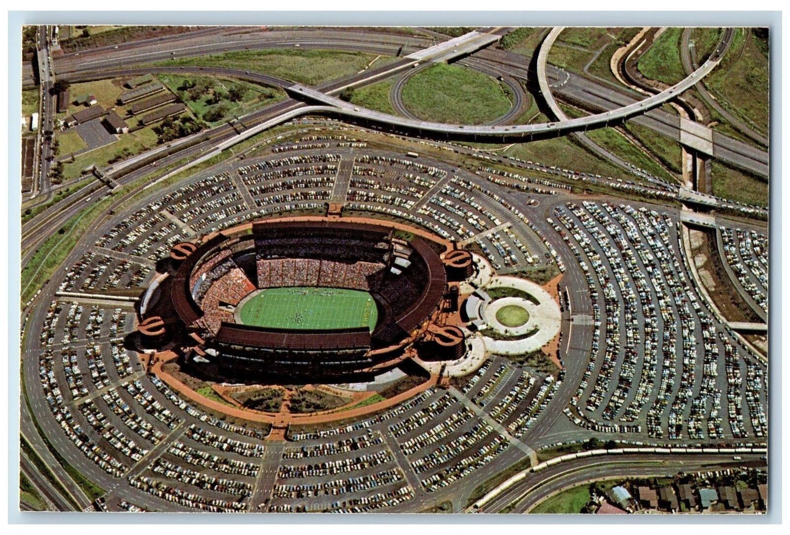 c1960's Magnificent Aloha Stadium Aerial View Honolulu Hawaii Unposted ...