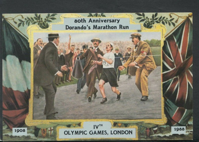 Sports Postcard- 80th Anniversary of Dorando's Marathon Run, Olympic ...