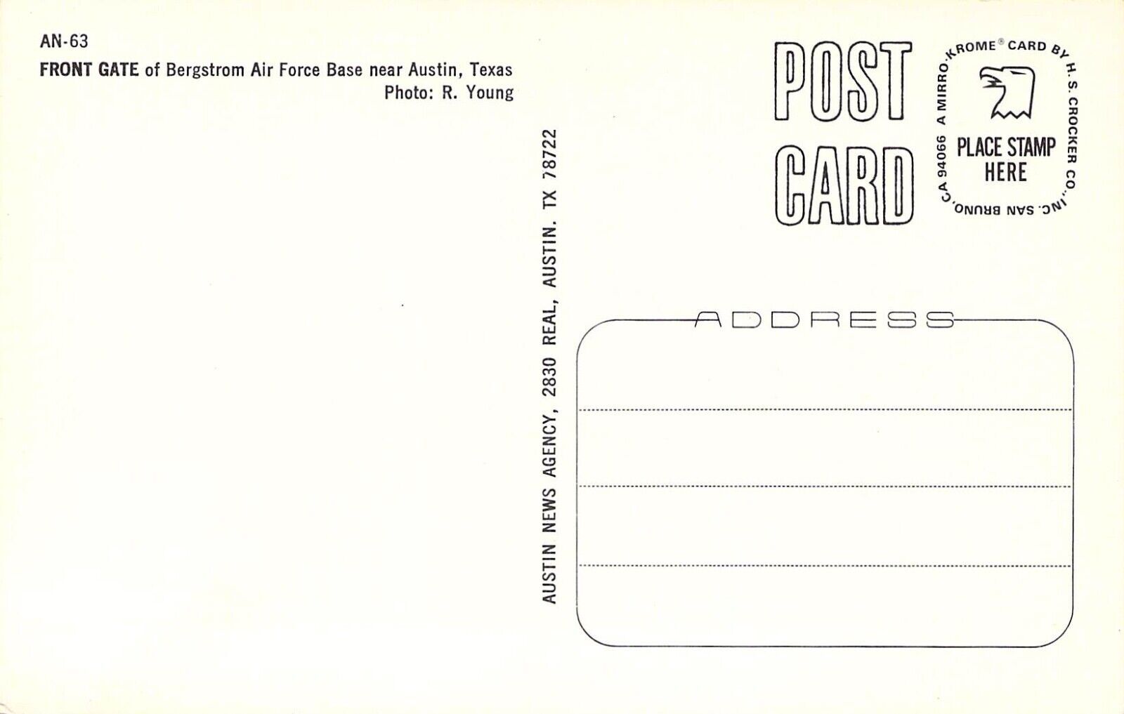 Cold War, Vietnam Era, Main Gate, Bergstrom AFB, near Austin TX, Old ...