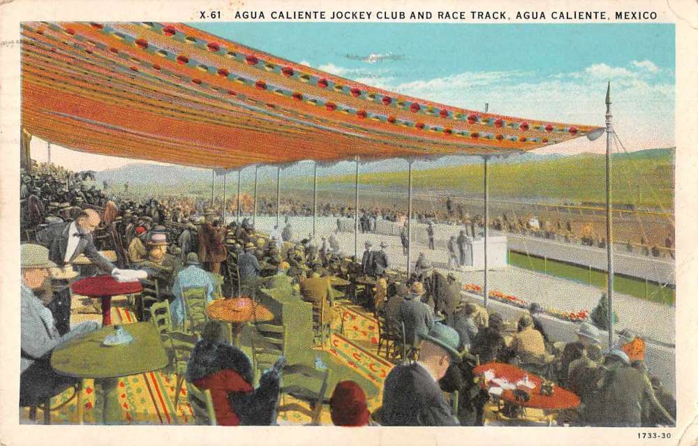 Agua Caliente Mexico Jockey Club and Race Track Antique Postcard J78107 ...