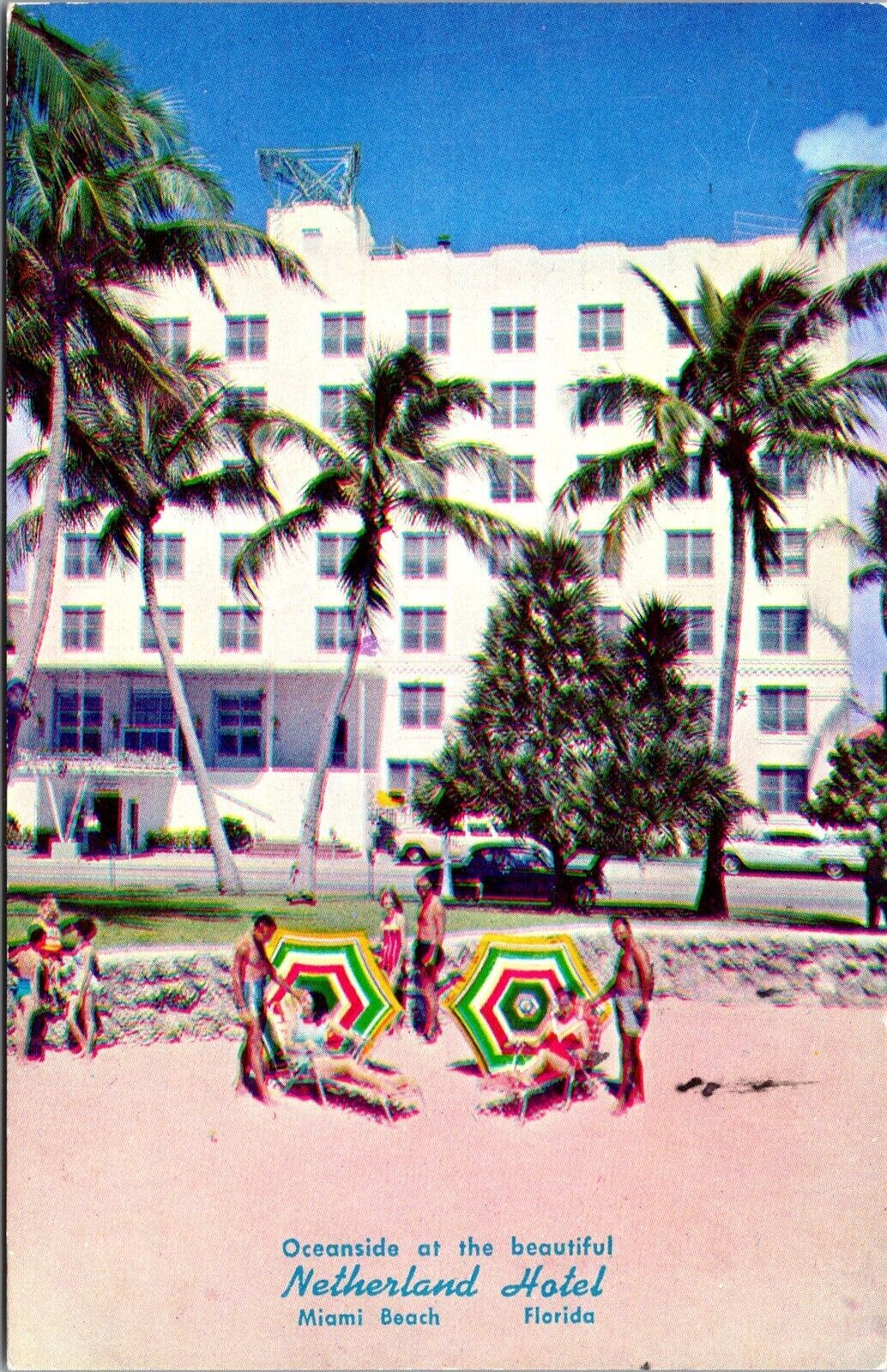 Vtg Miami Beach Florida FL Netherland Hotel Oceanside 1970s View ...
