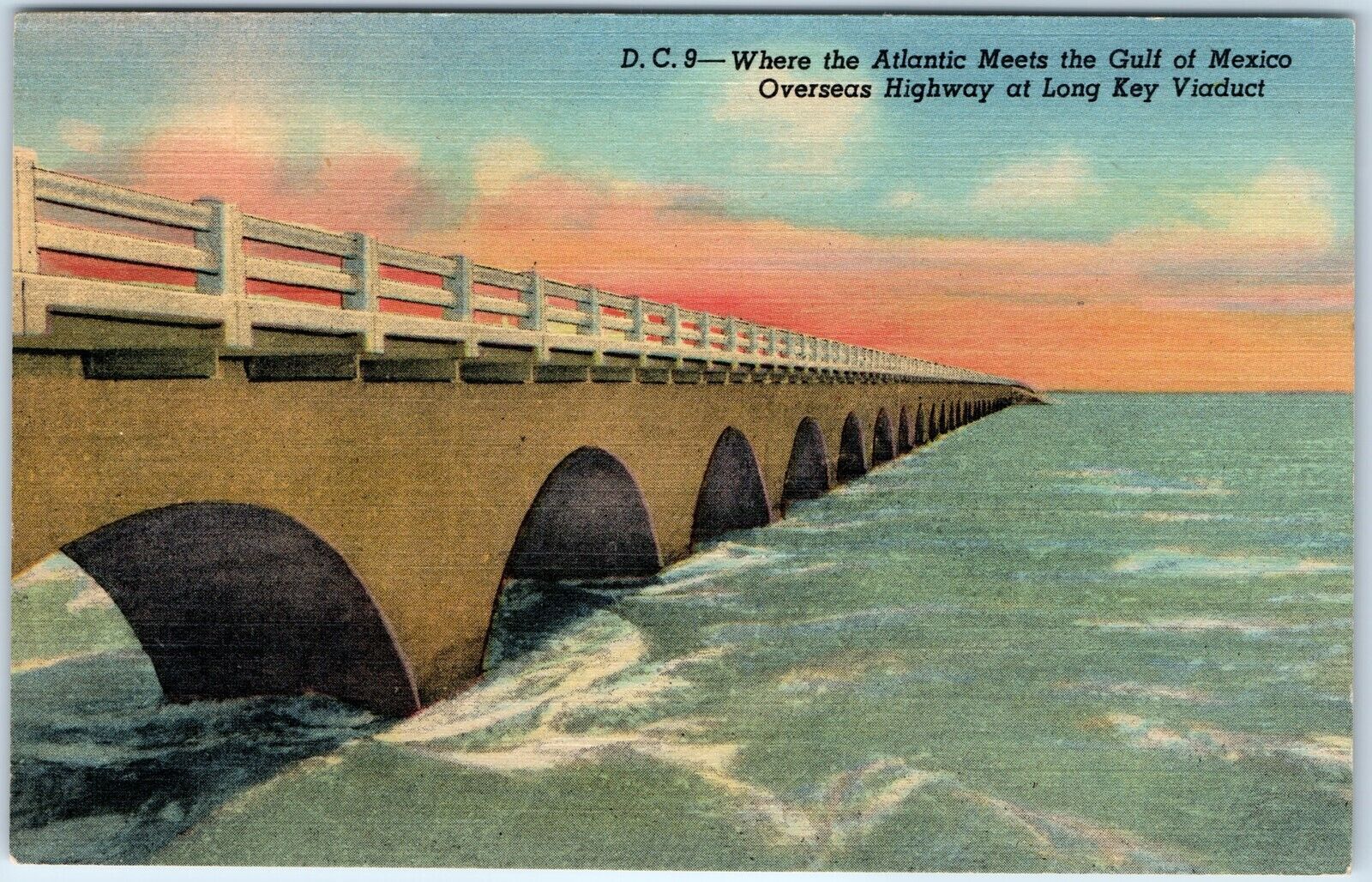 c1940s Pub. Miami, FL Long Key Viaduct Highway Overseas Rd. Bridge ...