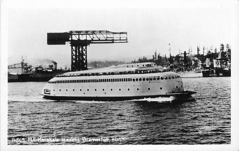 1940s Seattle Washington Streamline Art Deco Ferry PPC Photo Postcard ...