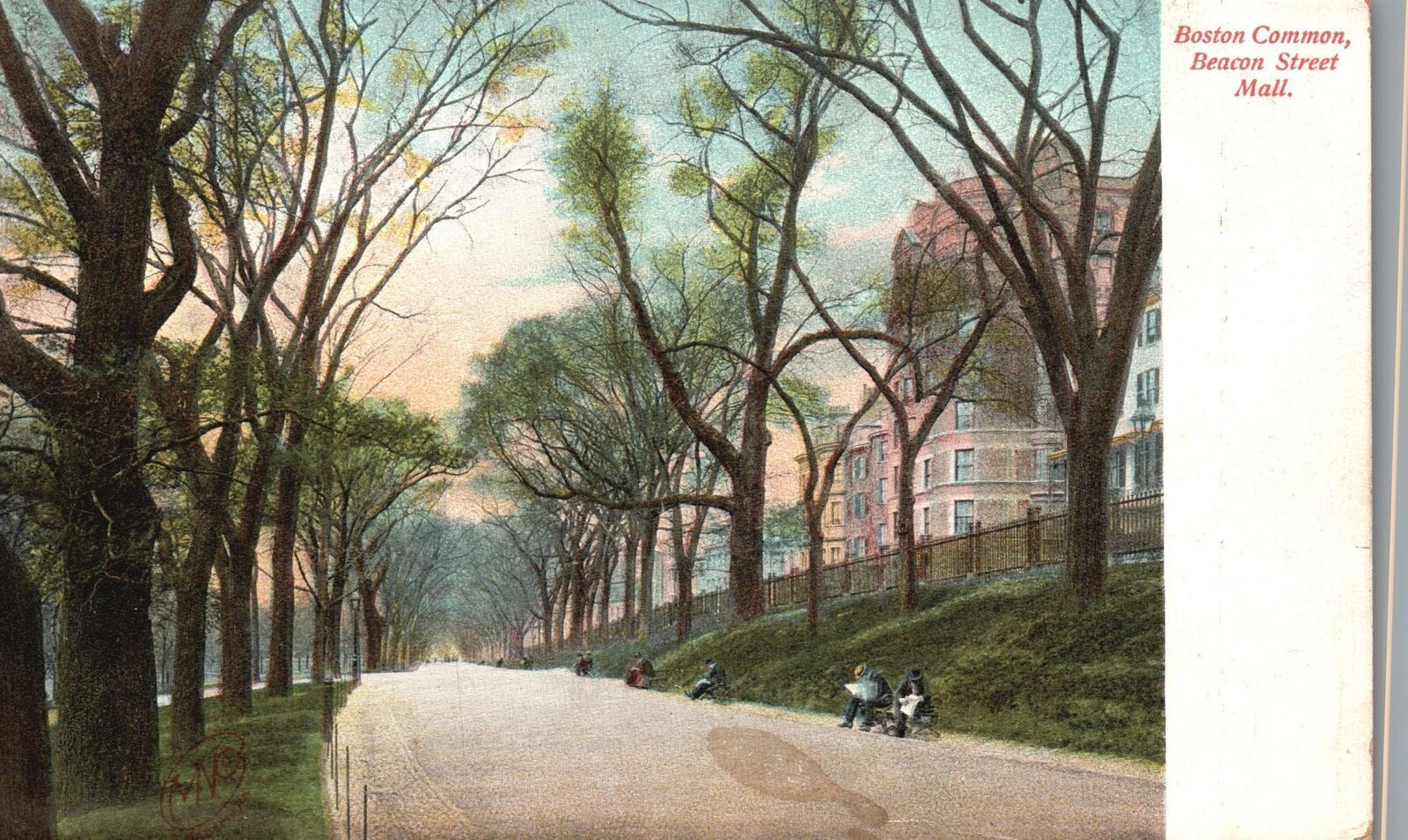 Boston Common Beacon Street Mall & Public Park Boston Massachusetts MA ...