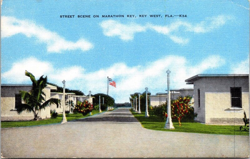 Marathon Key Streetview Key West Florida Tropical Landscape Postcard ...