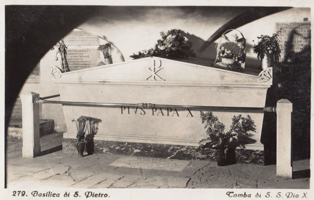 Pope Pius XI Grave Tomb Basilica Di San Pietro Italy Real Photo ...