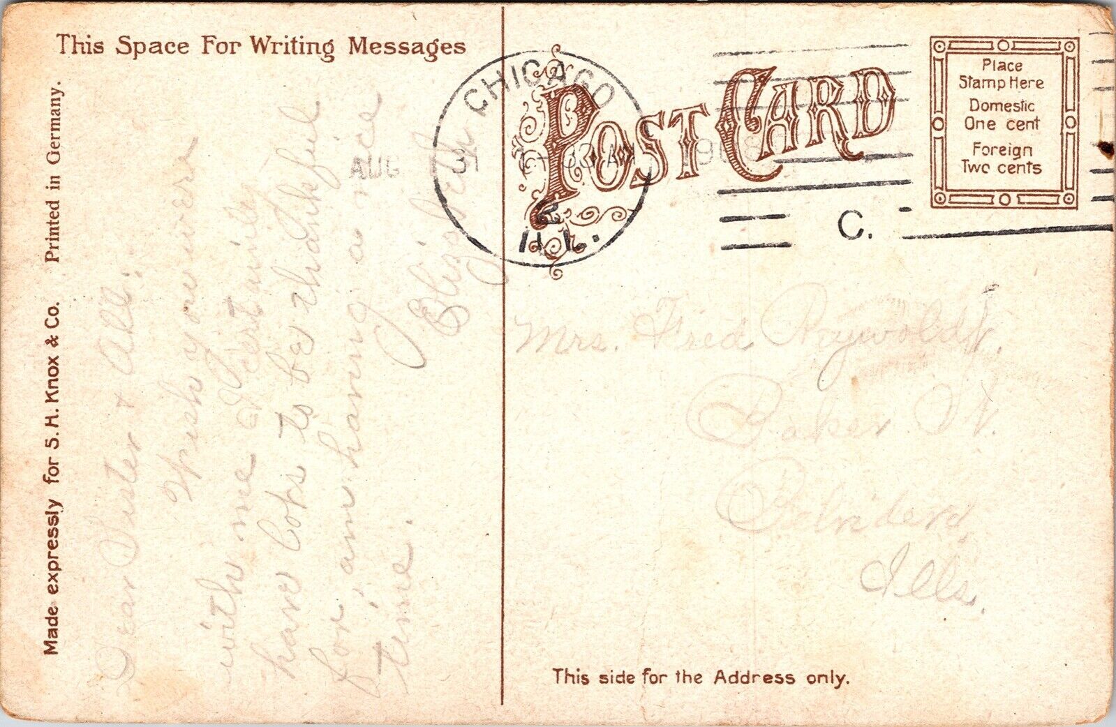 Historic Field Museum Jackson Park Chicago Illinois DB Cancel WOB ...