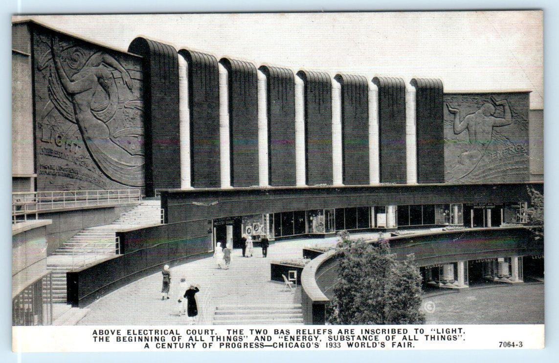 CHICAGO, IL ~ 1933 Century of Progress ELECTRICAL COURT Art Deco Childs ...