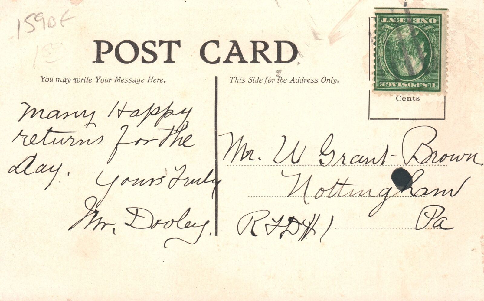 Vintage Postcard Me And Pa Father Daughter Walking In The Park ...