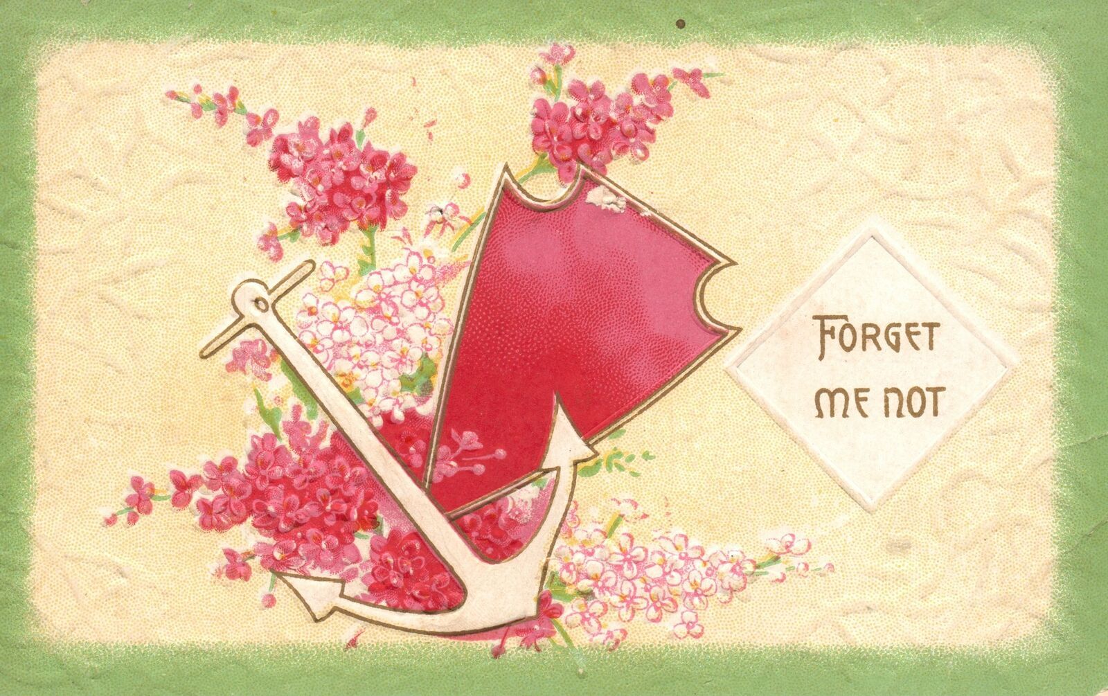 Forget Me Not Tiny Petals Arrow Design Friendship Remembrance, Vintage ...