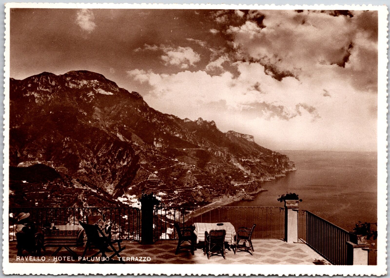 Ravello - Hotel Palumbo Terrazzo Italy Medieval Palace Real Photo RPPC ...
