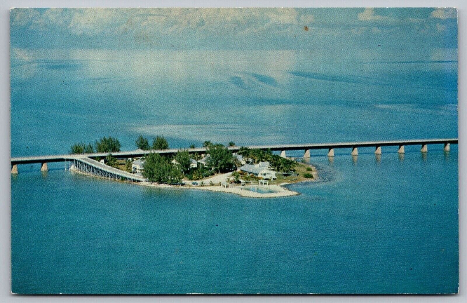 Aerial View Pigeon Key Florida Overseas Highway Island Atlantic Ocean ...