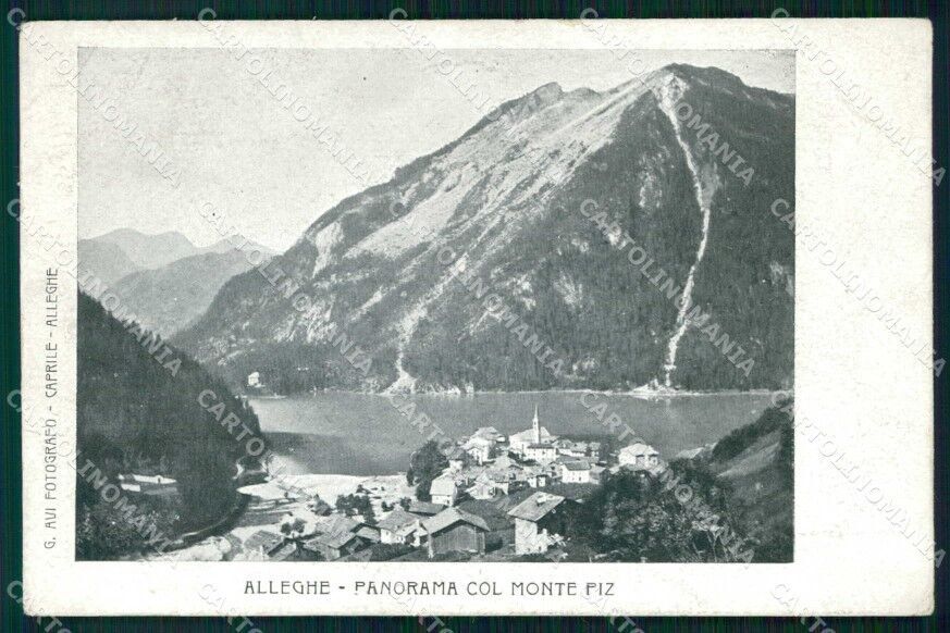 Belluno Alleghe Veduta col Monte Piz Lago cartolina RB5650 | Topics ...