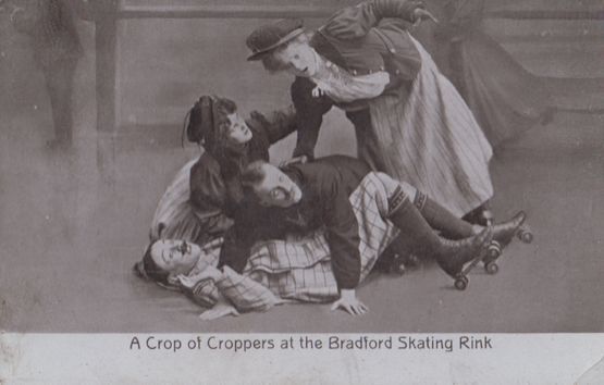Bradford Skating Rink Fallen Over Disaster Antique Real Photo Comic ...