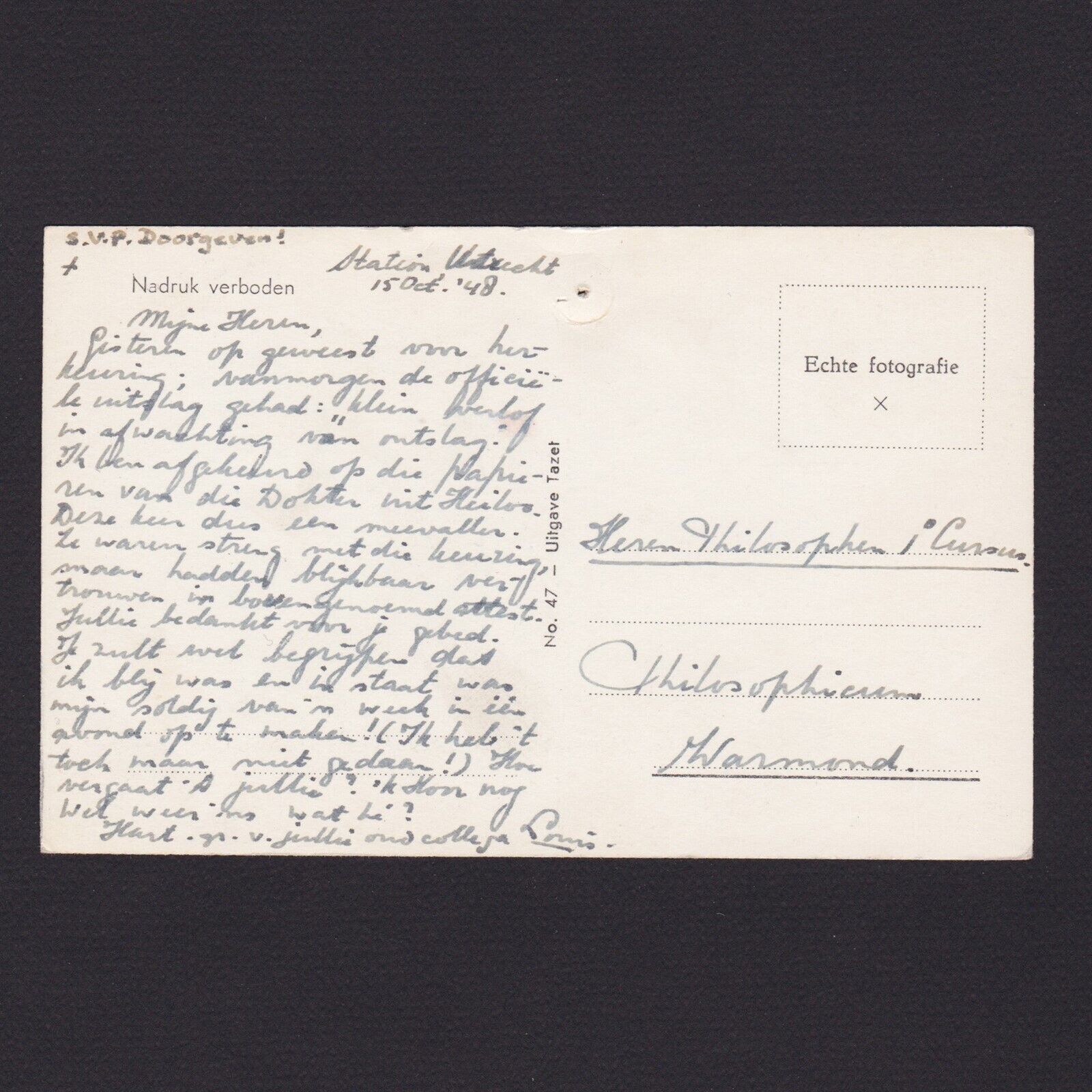 NETHERLANDS, Postcard, Utrecht, Sijpesten barracks , Used | Europe ...