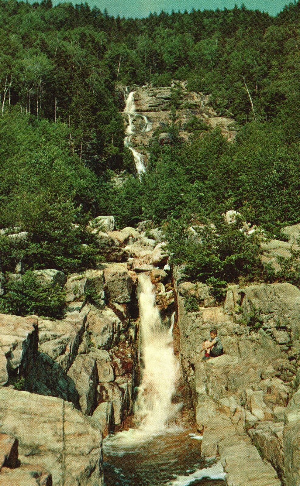 Vintage Postcard Silver Cascade On Mount Webster Crawford Notch New ...