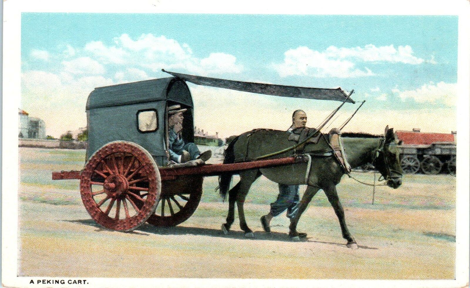 PEKING, China Street Scene HORSEDRAWN CART c1920s Postcard | Asia ...