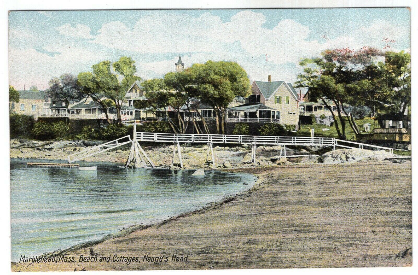 Marblehead, Mass, Beach and Cottages, Naugu's Head | United States ...