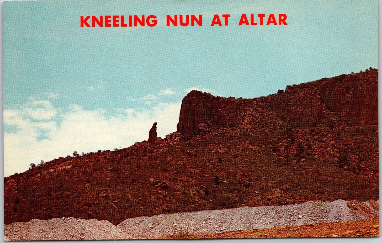Santa Rita New Mexico NM, Kneeling Nun at Altar, Pinnacle Natural Rock ...