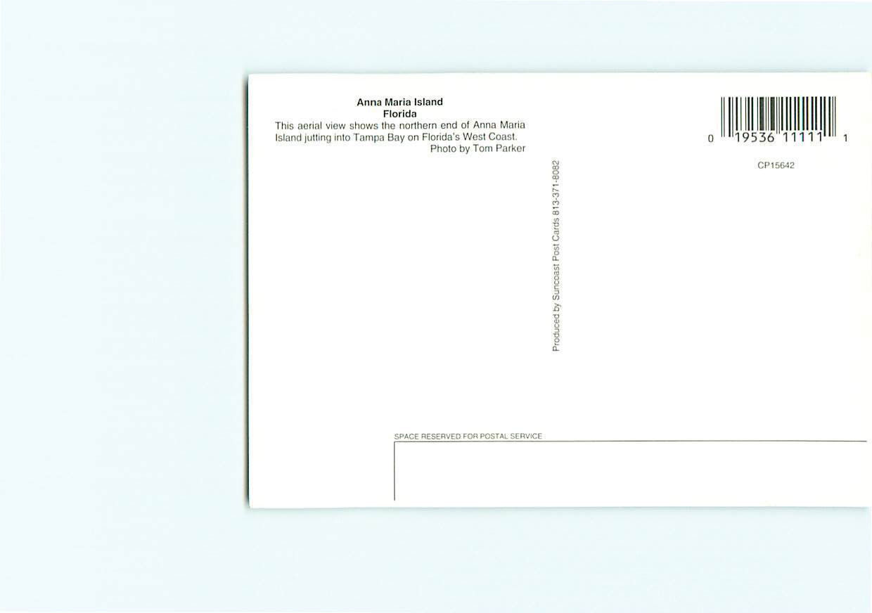 Vintage Postcard Aerial Beach Holmes Beach Anna Maria Island Florida ...