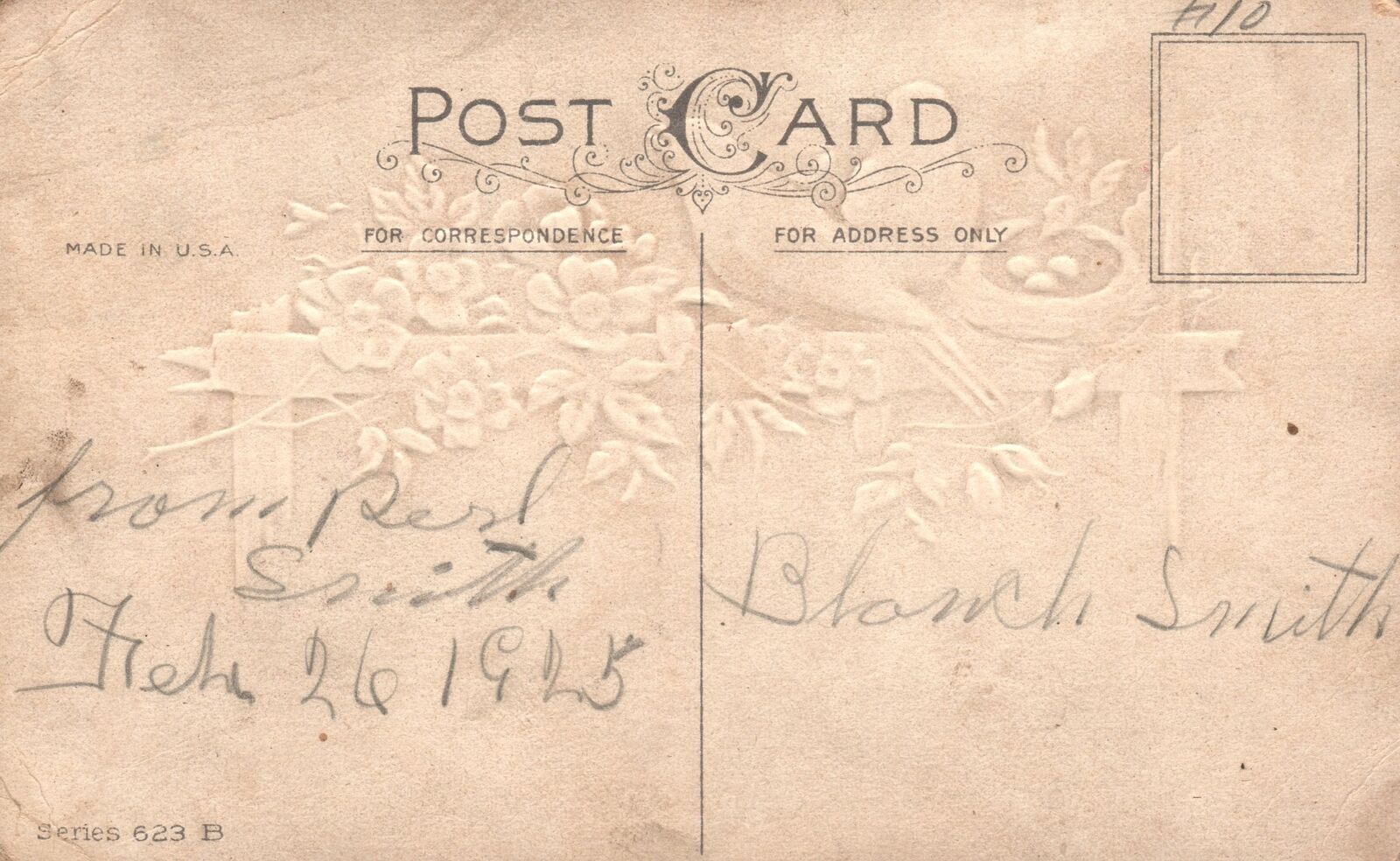 Vintage Postcard 1910's Blue Birds of Happiness Bring Greetings To You ...