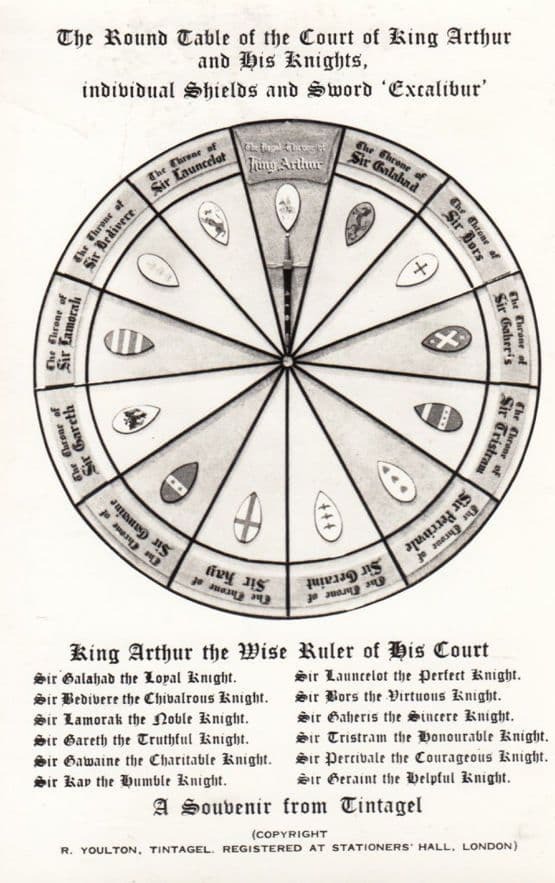 King Arthur Knights Of The Round Table Tintangel Glossy 1970s Rare ...