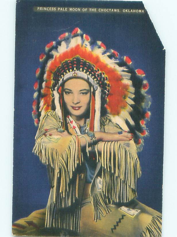 Linen Pretty Oklahoma Native Indian Girl PALE MOON PRINCESS OF CHOCTAWS ...