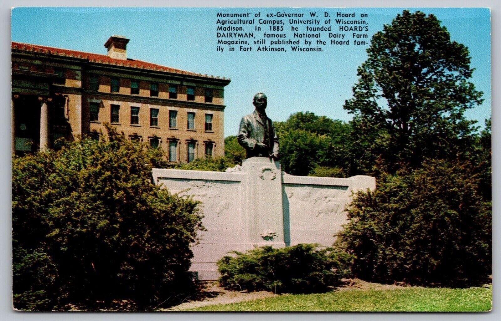 Monument Ex Gov WD Hoard Agricultural Campus University Wisconsin WI ...