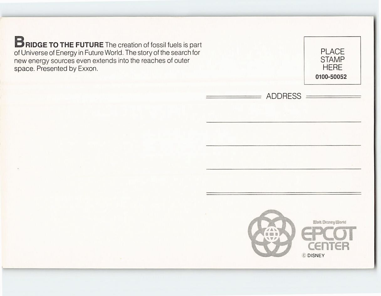 Postcard Energy, Future World, Epcot Center, Walt Disney World, Bay ...