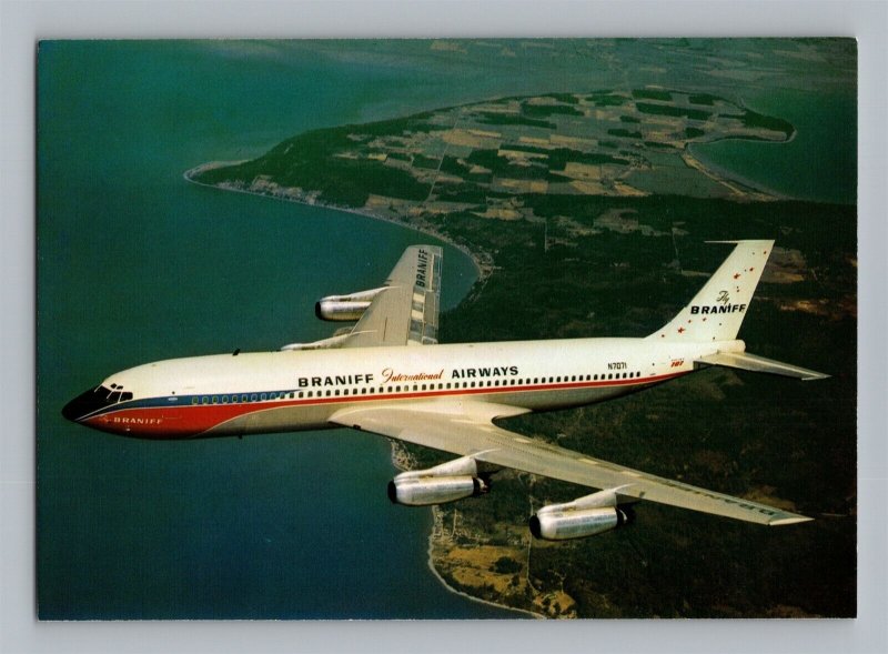 Postcard Braniff International BI Airways El Dorado Boeing 707 Super ...