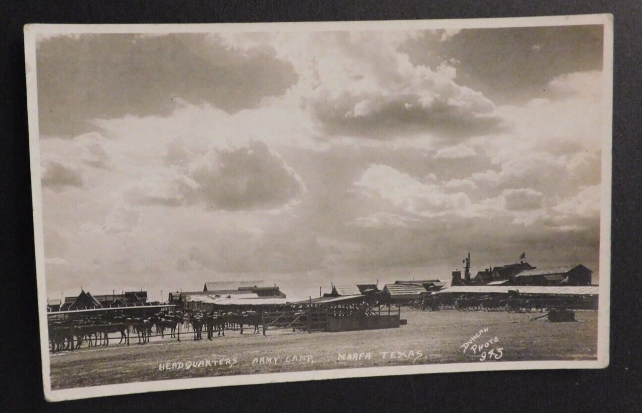 Mint Postcard America Headquarters Military Army Camp Marfa Texas USA ...